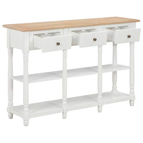 QJBSAVVA Console Table White 47.2"x11.8"x29.9" MDF,Corner Cabinet Side Tables Coffee Table Bedside Tables Suitable for Home, Office, Bedroom, Meeting Room