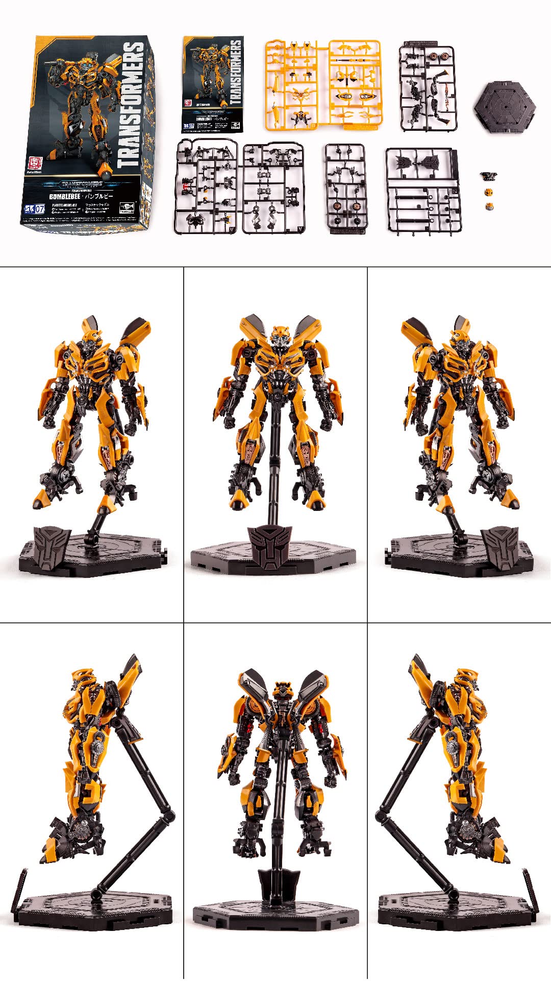 Transformers Bumblebee Camaro Figure Model Kit – Easy to Assemble 3D Articulated Action Pre Painted Collectible Series Toys Hobby 08105