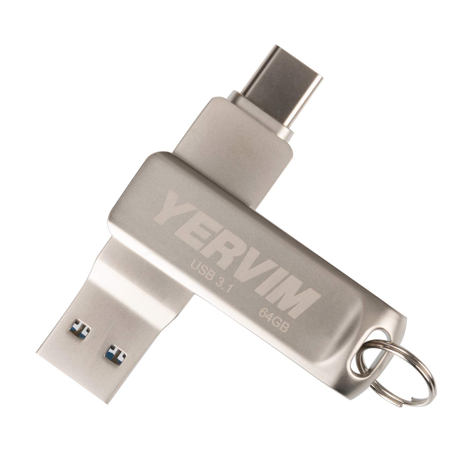 YERVIM 64GB USB 3.1 Flash Drive with OTG Function and Type-C Port for Android Smartphones Tablets MacBook …