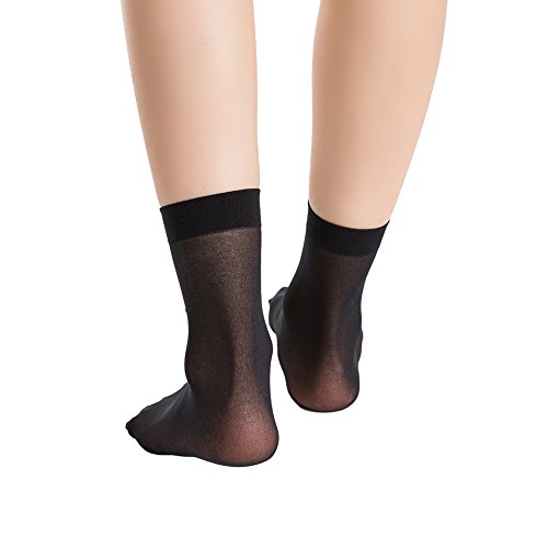 Yilanmy Women's Nylon Ankle High Sheer Socks 12 Pairs