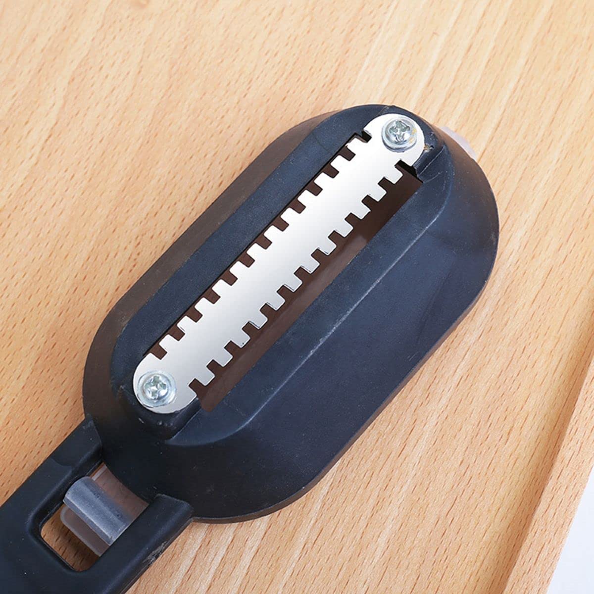 YITAQI Fish Scaler Efficient Cleaning Tool Remover Non-Slip Handle Built-in Scraper Fish Skin Brush Fish Scales Grater(Black)