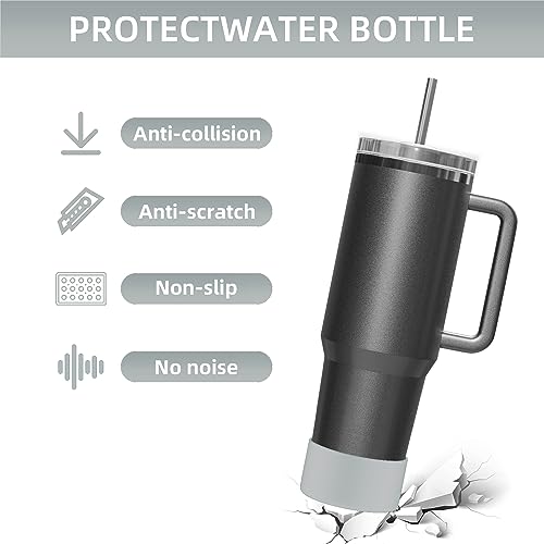 SXhyf 2Pcs Protective Silicone Boot for Stanley Quencher H2.0 40 30 20 oz Tumbler with Handle & Iceflow 20 30oz, Anti-Slip/Scratch/Noise Protector Sleeve Cover Boot for Stanley Cup Accessories