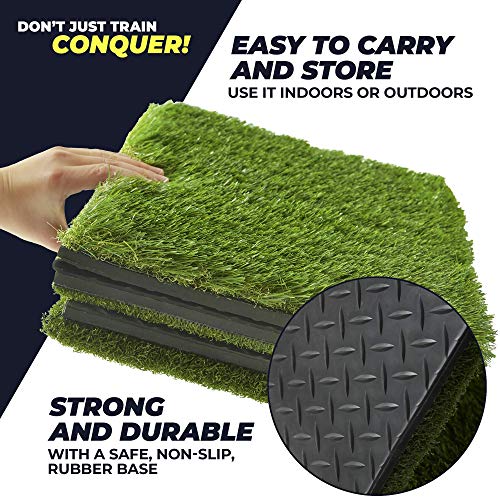 Victorem Golf Mat for Backyard - 17x39 Inch Unfolded, Durable Turf Mat for Indoor or Outdoor Golf Practice, Golf Hitting Mats with 50pcs. Wooden Tees - Golf Mats Practice Outdoor - Golf Practice Mat