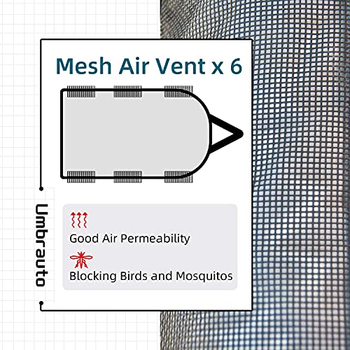 Umbrauto Class A RV Cover Thick 3 Layers Polypro Anti-UV Camper Cover Fits 34-37Ft Motorhome Breathable Waterproof Quick Drying, Grey