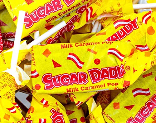 Sugar Daddies Milk Caramel Pops, 48-Count 0.47 oz. Pops β Long Lasting Caramel Lollipops with Pop-Up Display Box for Office, Classroom, Holidays (1.39 lb.)
