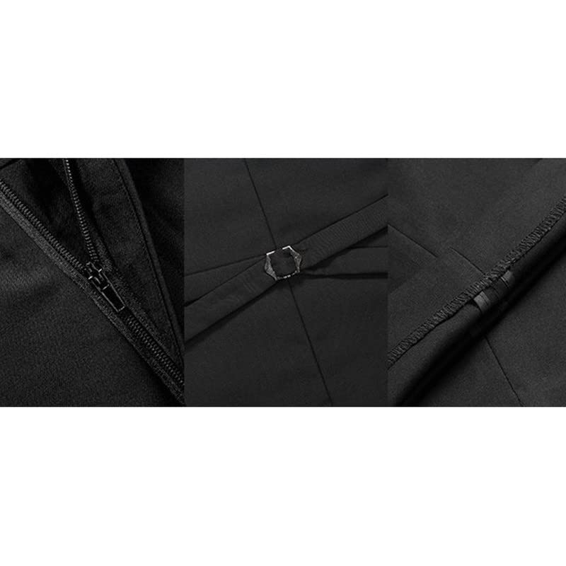 Suits for Men Slim Fit 3 Piece Tuxedo One Button Blazer Business Wedding Party Prom(Jacket Vest Pants) Black