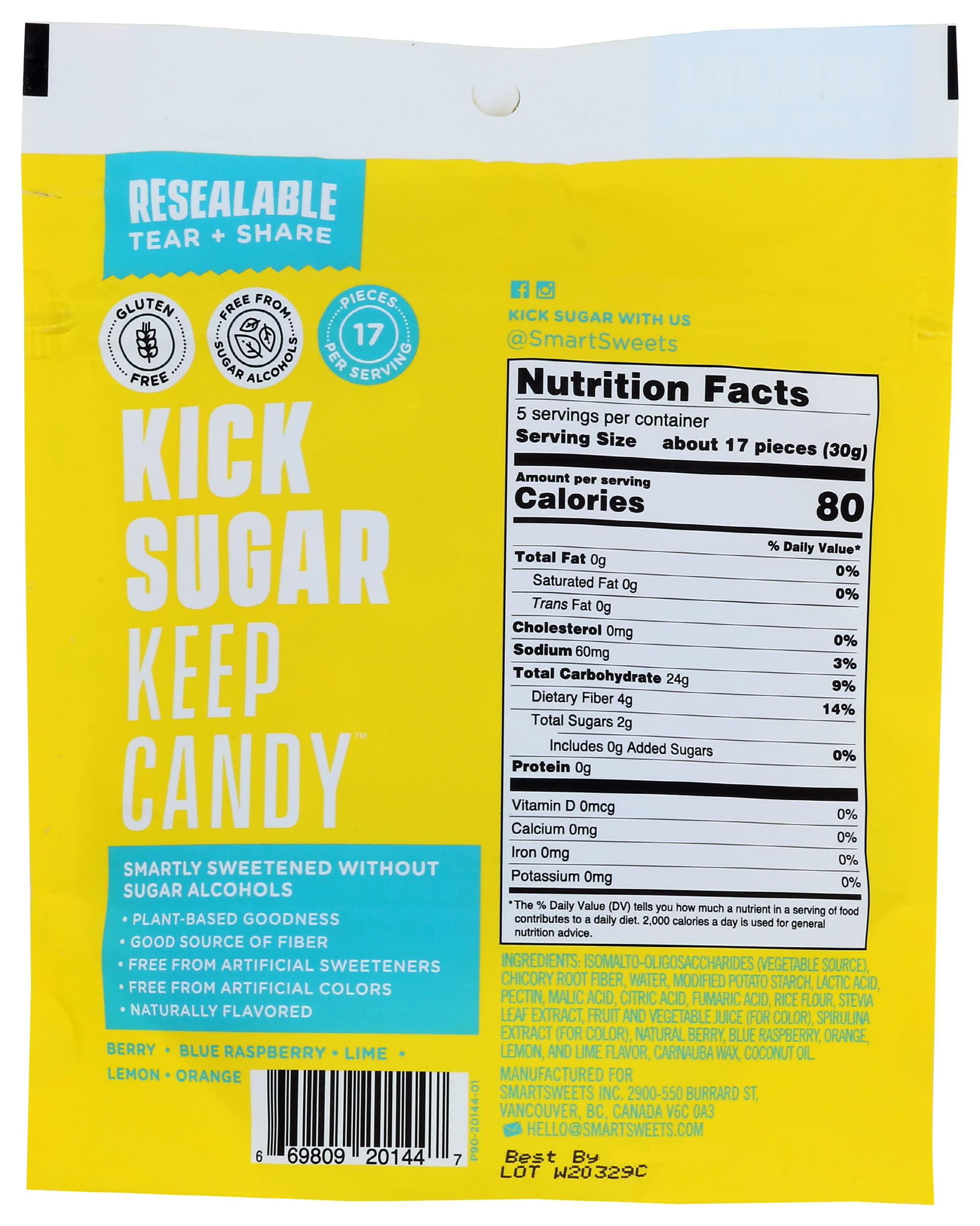 SMART SWEETS Sour Blast Buddies, 5.3 OZ