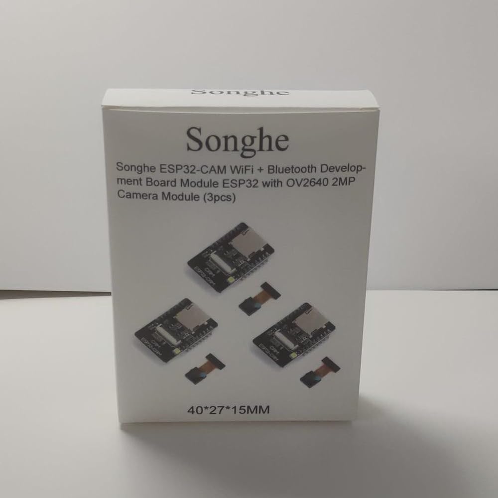 Songhe ESP32-CAM WiFi + Bluetooth Development Board Module ESP32 with OV2640 2MP Camera Module (3pcs)