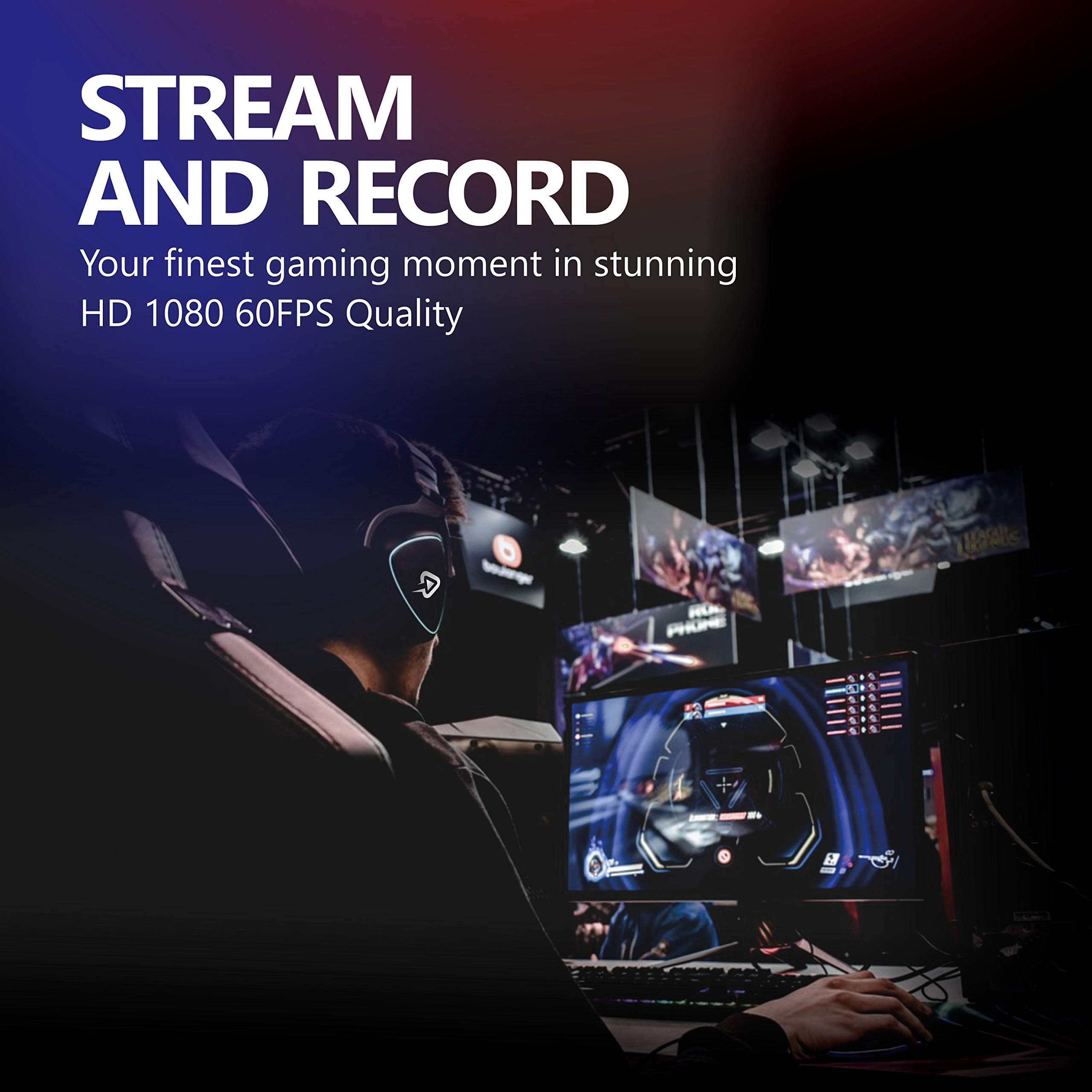 UCEC Capture card, GAM LIVE, 4K USB 3.0 Game Video Capture Card, 1080p60 and 4K30 for Live Streaming, Video Recording, Compatible with PS5, PS4, Xbox One, Xbox 360, Switch and More