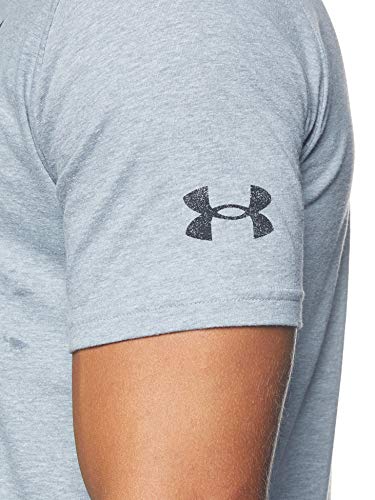 Under Armour Mens UA Project Rock T-Shirt (Steel Light Heather/Black - 035, Large)