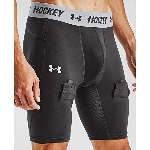 Under Armour Men's Hockey Compression Shorts , Jet Gray (010)/Mod Gray, Medium