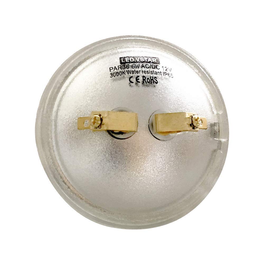 VSTAR LED PAR36 Bulb 6W 650-750lm(35W Halogen Equivalent),3000K Warm White,Water Resistant,Non-dimmable,4 Pack