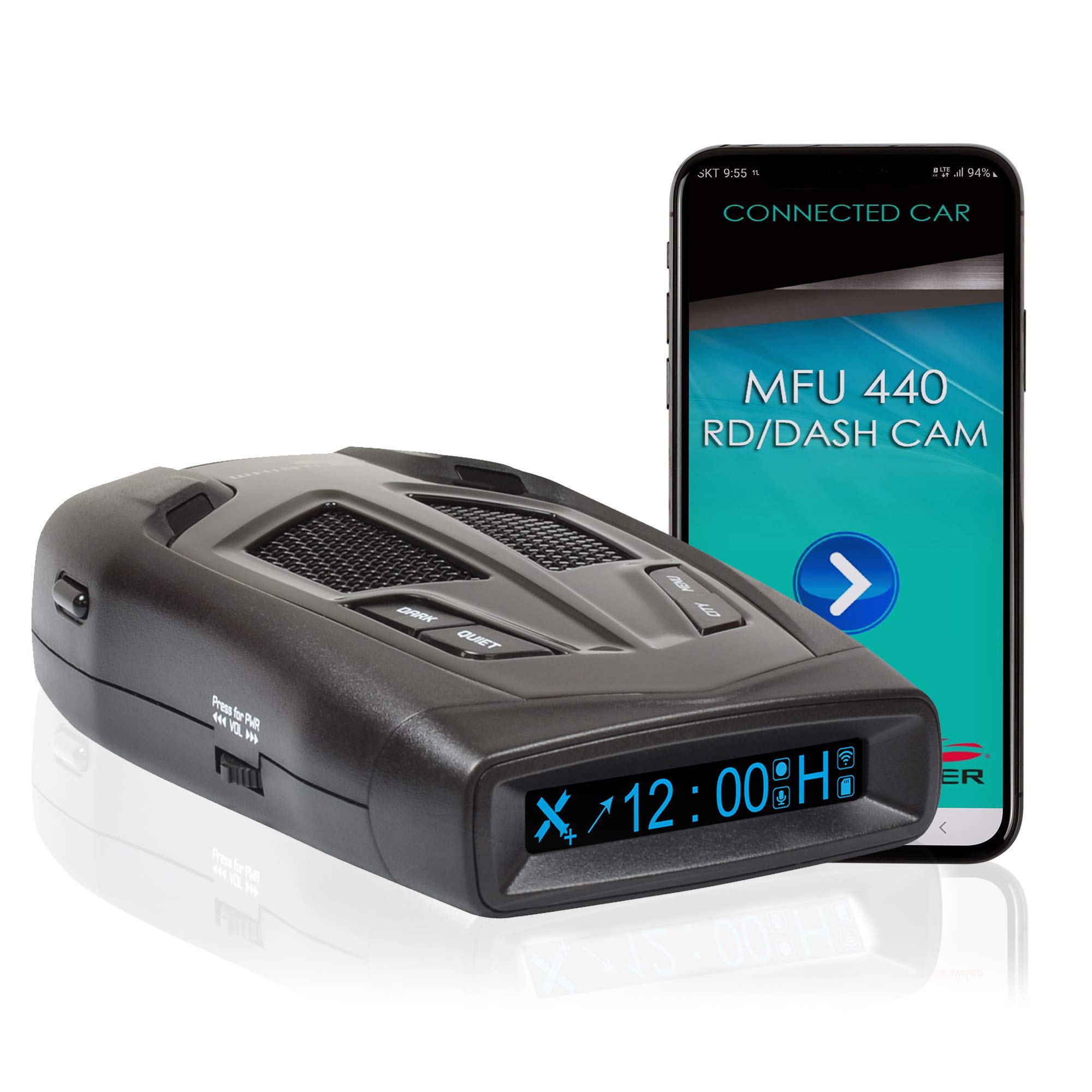 Whistler MFU440 Multi-Functional Radar Detector with Fully Integrated Dash Camera – High Performance – Wi-Fi Enabled – iOS and Android Dash Cam App – HD Playback – Supports Up to 32GB SD Card