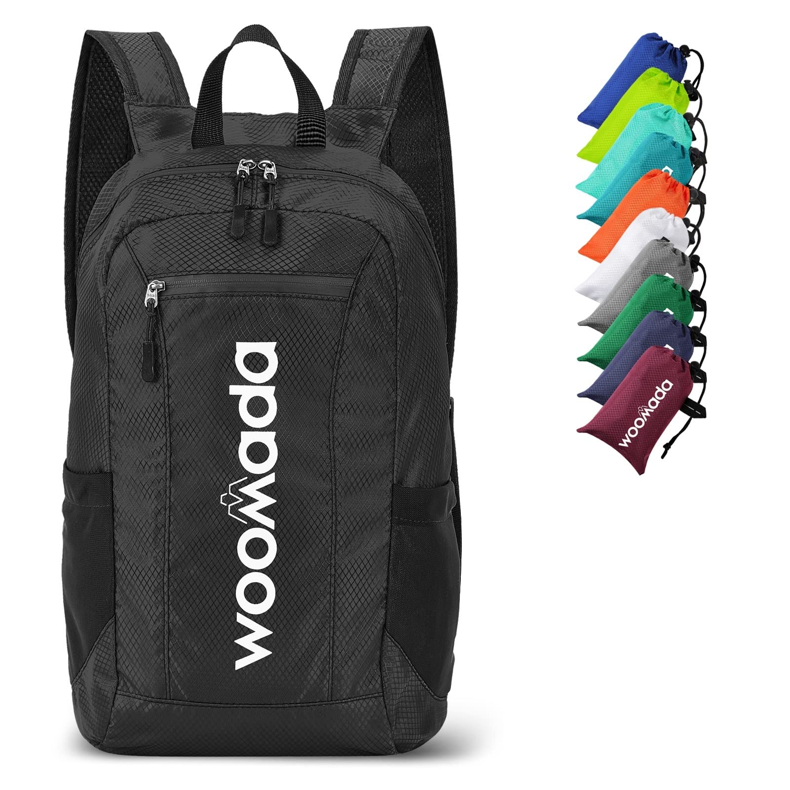 WOOMADA Packable Hiking Backpack, 35L 40L Lightweight Water Resistant Nylon Backpack Outdoor Travel Hiking Daypack（35L-Summer Leaf）