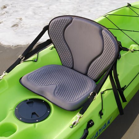 Surf To Summit GTS Pro Molded Foam Kayak Seat W/Zipper Pack, Sit On Top Kayak Seat, Back Support Kayak Seat, Kayak Cushion