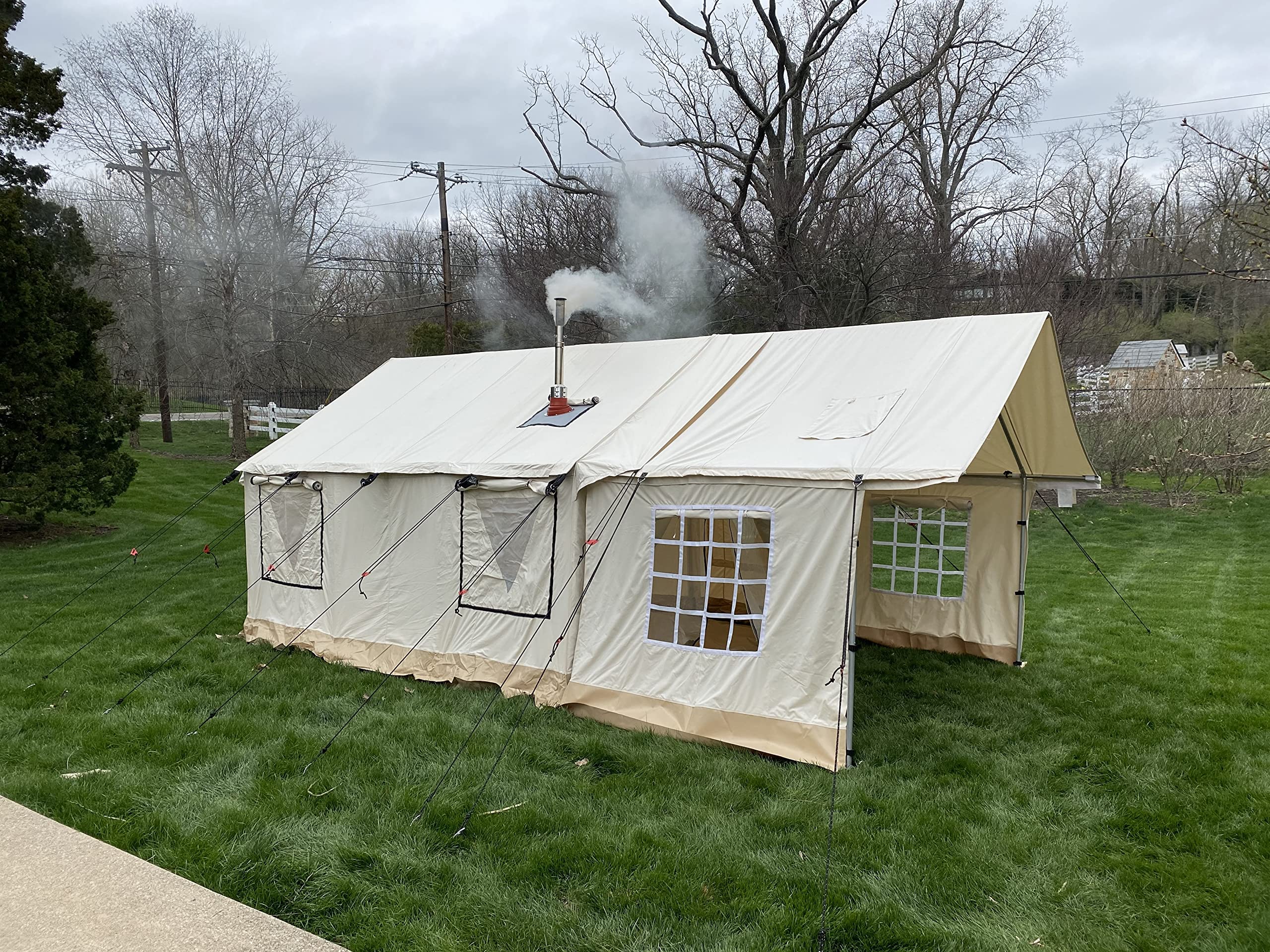 WHITEDUCK Alpha Wall Tent Porch for Hunting, Family Camping & Outdoor Activities (10'x12', Canvas)