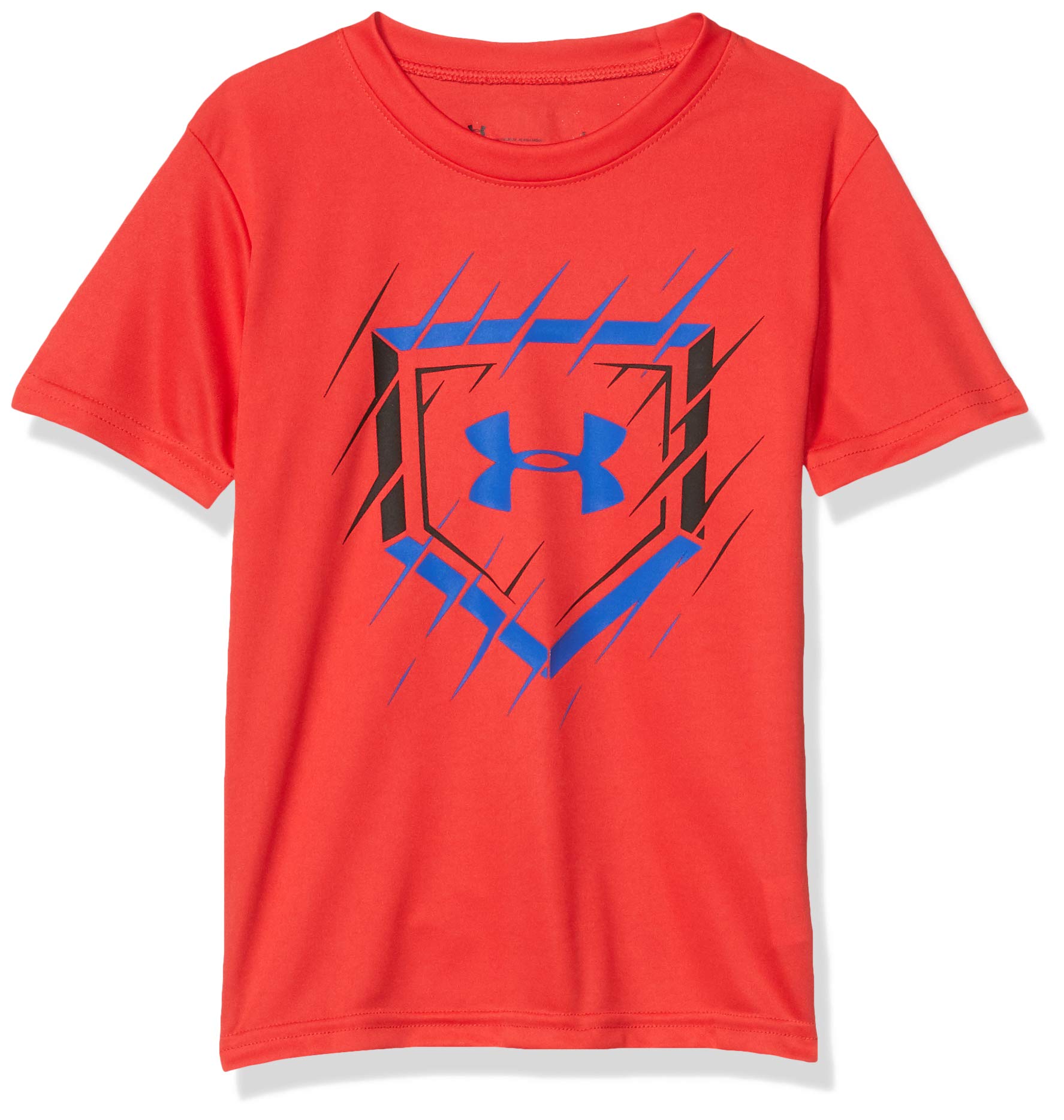 Under Armour Toddler Boy's UA Logo Baseball SS Shirt, White, 2T