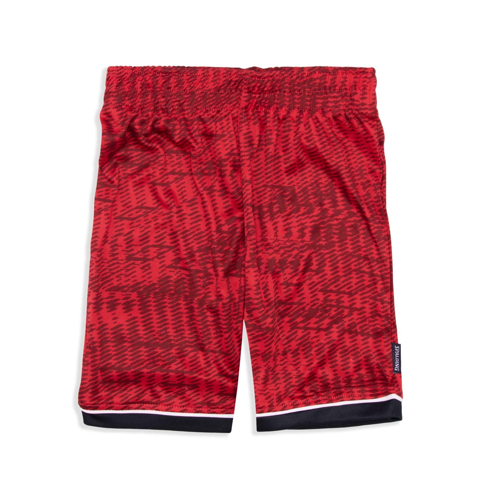 Spalding Boys Athletic Graphic Crewneck T Shirt Short Seeve Top and Shorts Gym Set, Red Coast, 3T