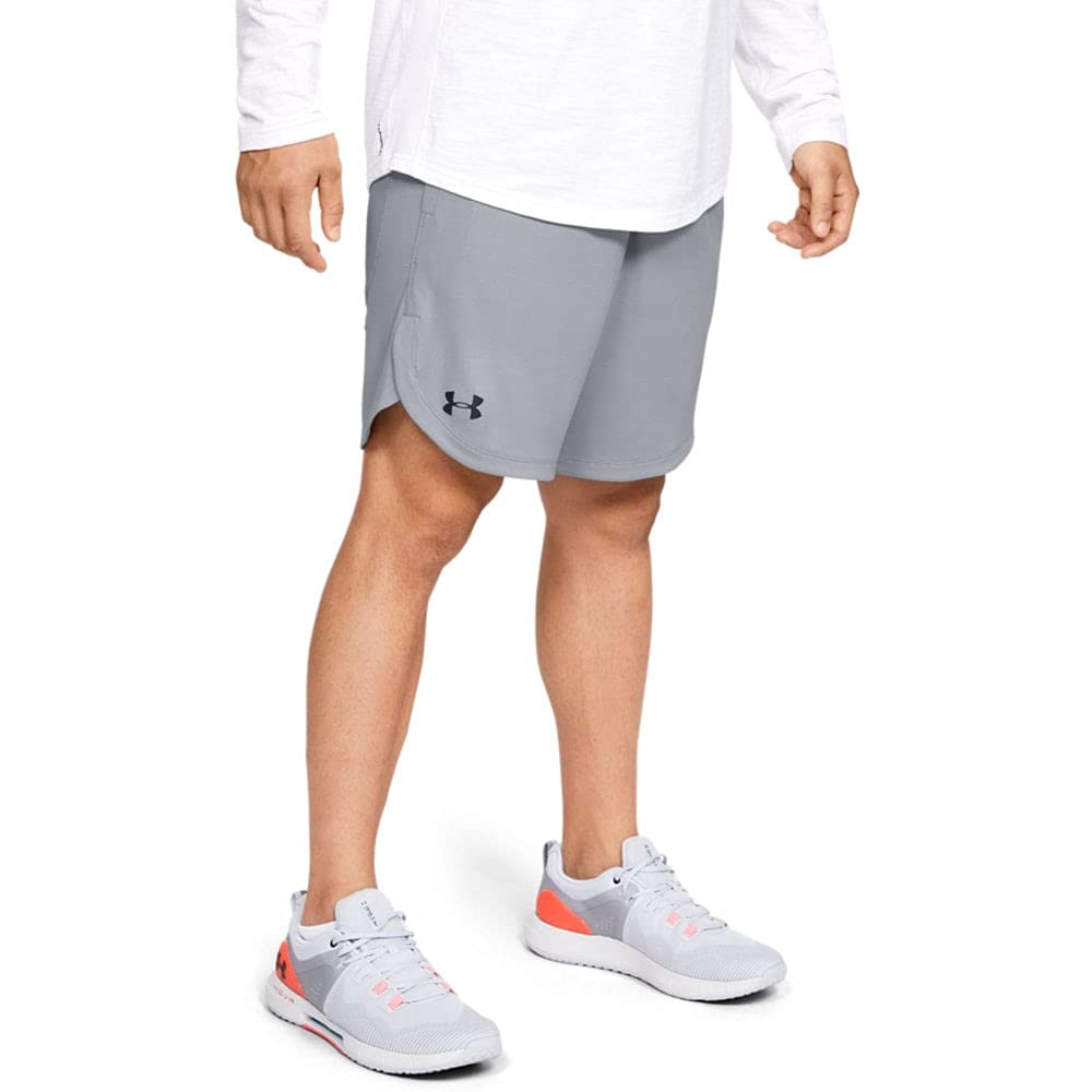 Under Armour Knit Training Shorts, Mod Gray (011)/Black, Large