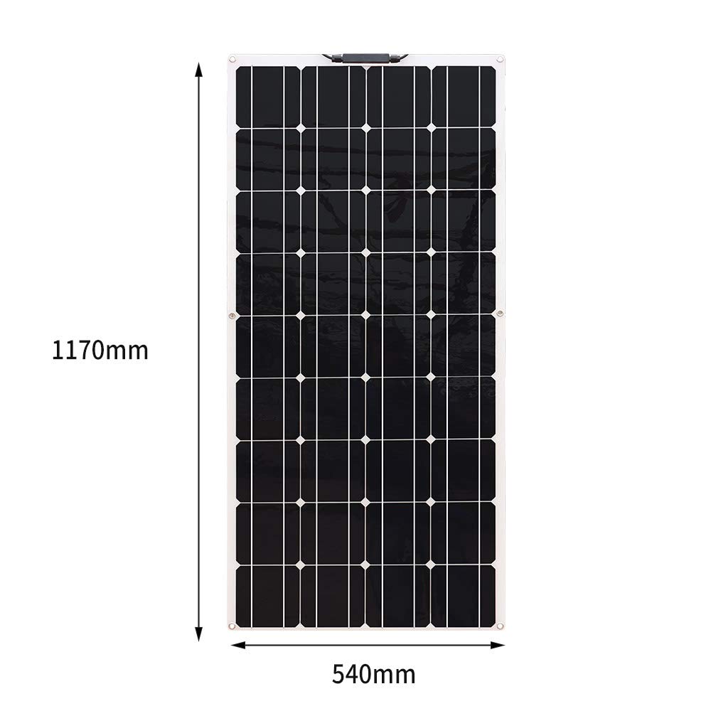 YUANFENGPOWER 100W 12V Flexible Solar Panel Monocrystalline Solar Cells for 12v/24v Battery Camper RV Boat Caravan Cabin Tent Car