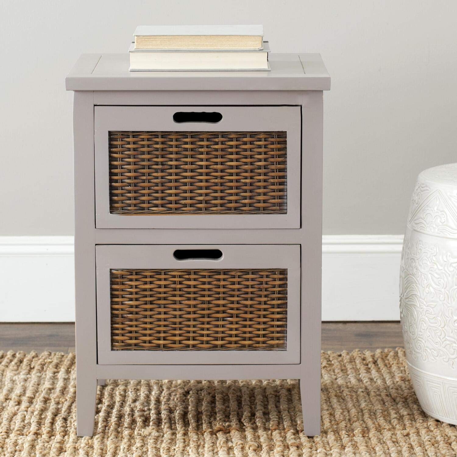 Safavieh American Homes Collection Jonah Dark Teak 2-Drawer End Table