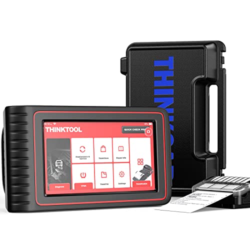 THINKCAR Thinktool Full Founction Bi-Directional Diagnostic Scan Tool, Newest 34 Reset Services OE-Level All Systems OBD1 OBD2 Scanner, Key Programming, ECU Coding for All Cars