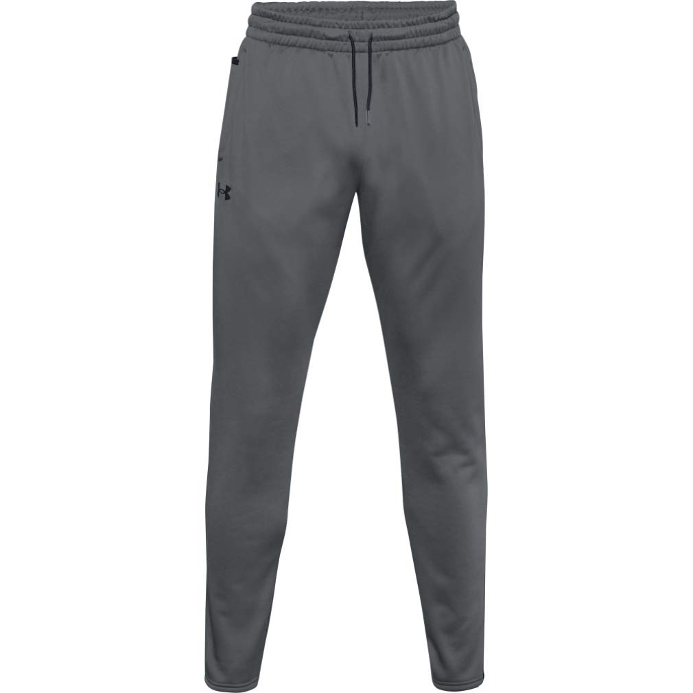 Under Armour Mens Armour Fleece Pants , Pitch Gray (012)/Black , Medium