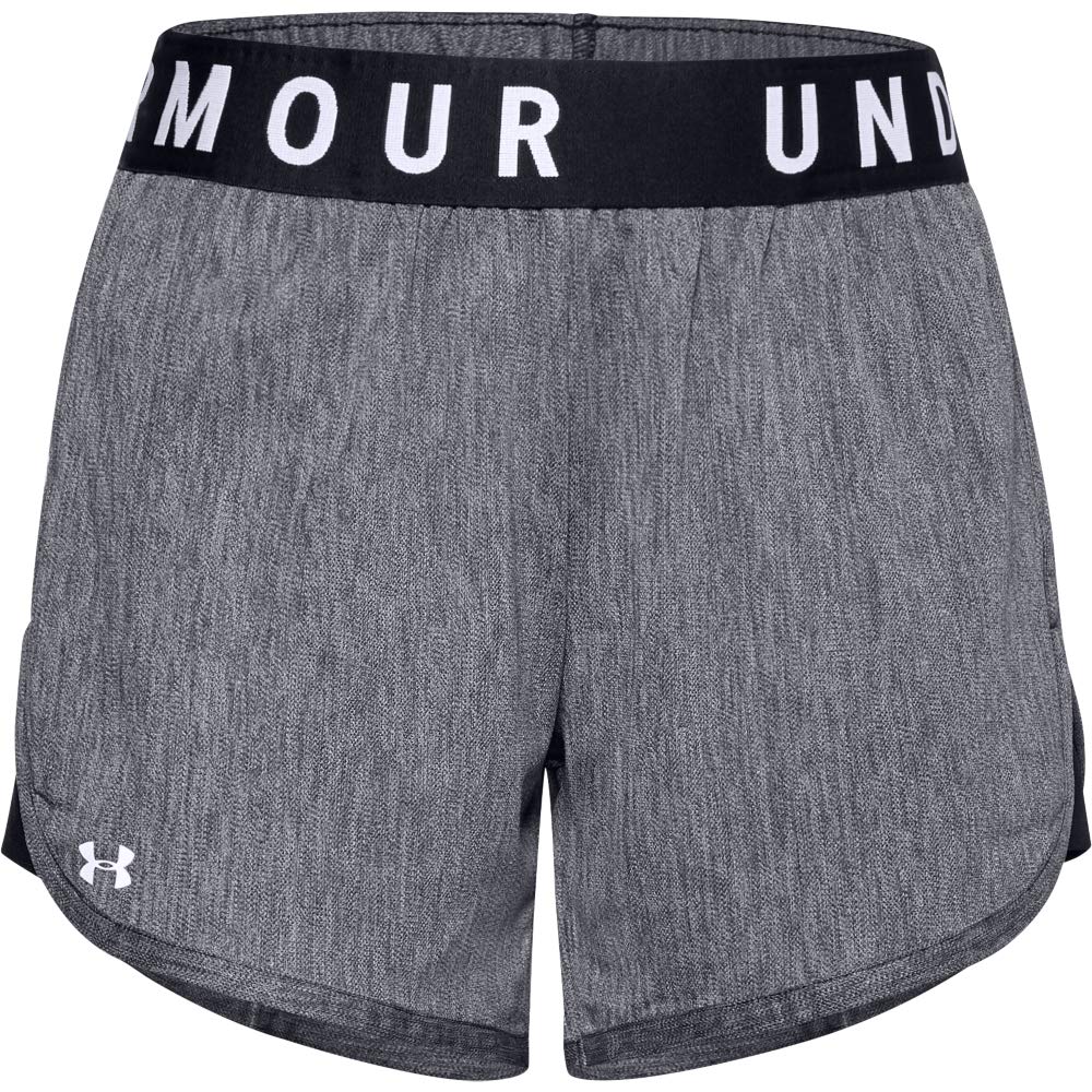 Under Armour Play Up 5-inch Twist Shorts, Black (001)/White, Small