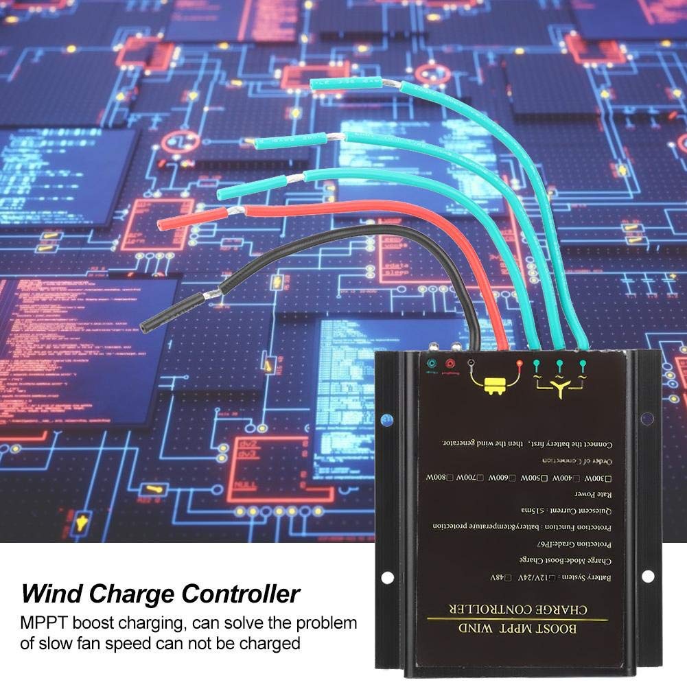 Wind Turbine Controller, Waterproof Wind Generator Controller Boost MPPT Wind Charge Controller Power Regulator