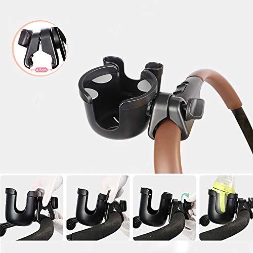 Universal Stroller Cup Holder, Bike Bottle Holder Large Caliber Designed 360 Degrees Rotation Fit for Baby Stroller, Bicycle, Wheelchair, Walker, Trolleys