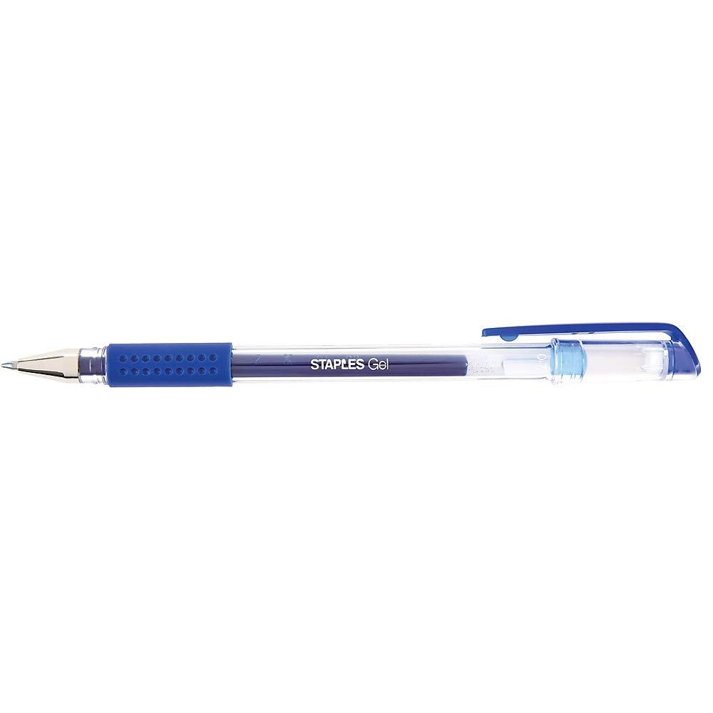 STAPLES 501954 Gel Pens Medium Point Blue Ink 12/Pack (11245-Cc)