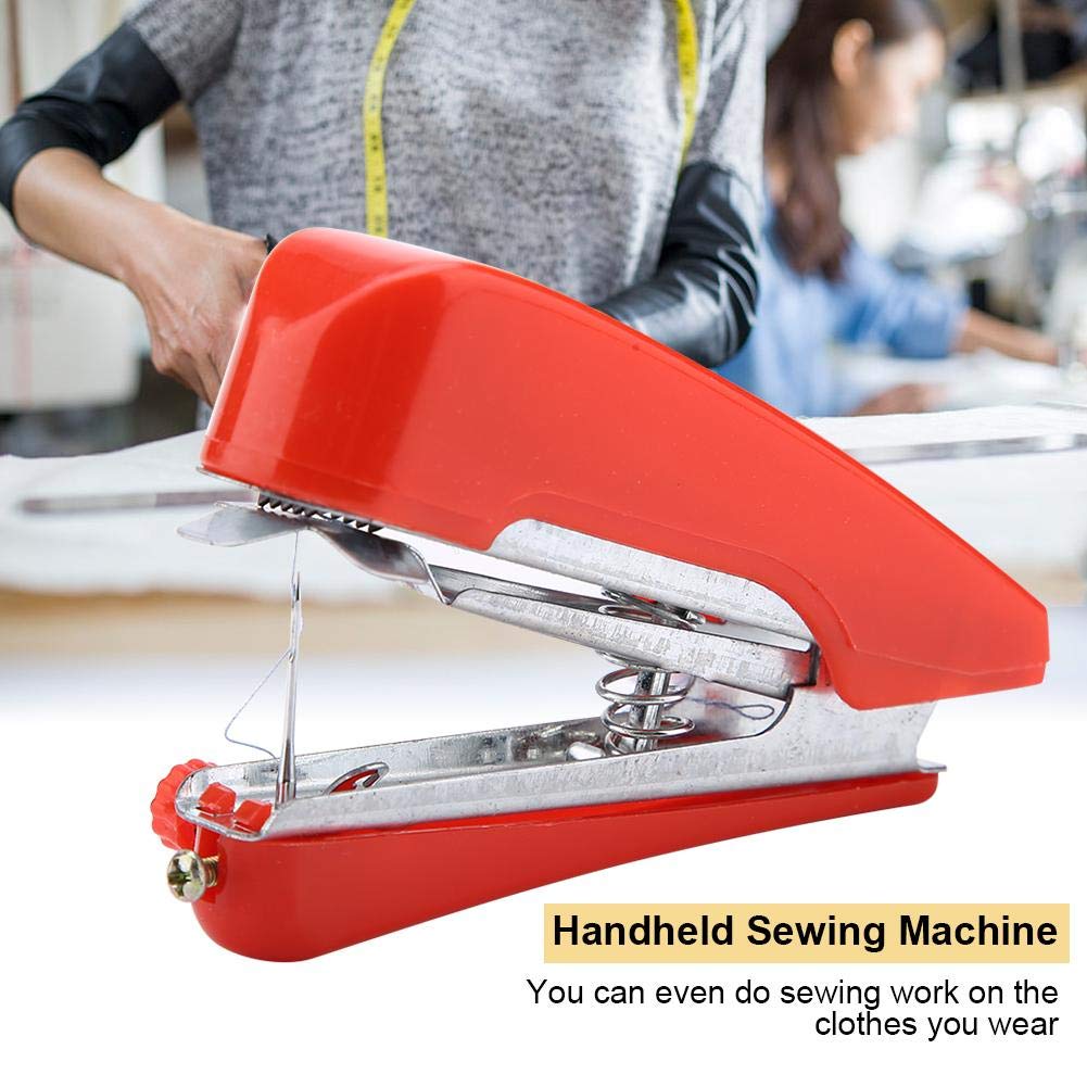 Sewing Machine,Handheld Sewing Machine Mini Portable Stitch Manual Sewing Machine for Home Travel Use Mini Portable Sewing Machine(Plastic +