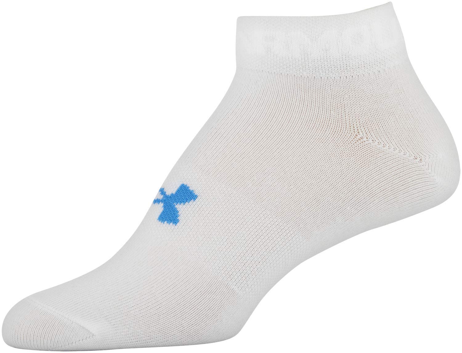Under Armour Women's Essential Lightweight Low Cut Socks, 6-Pairs, White, Medium