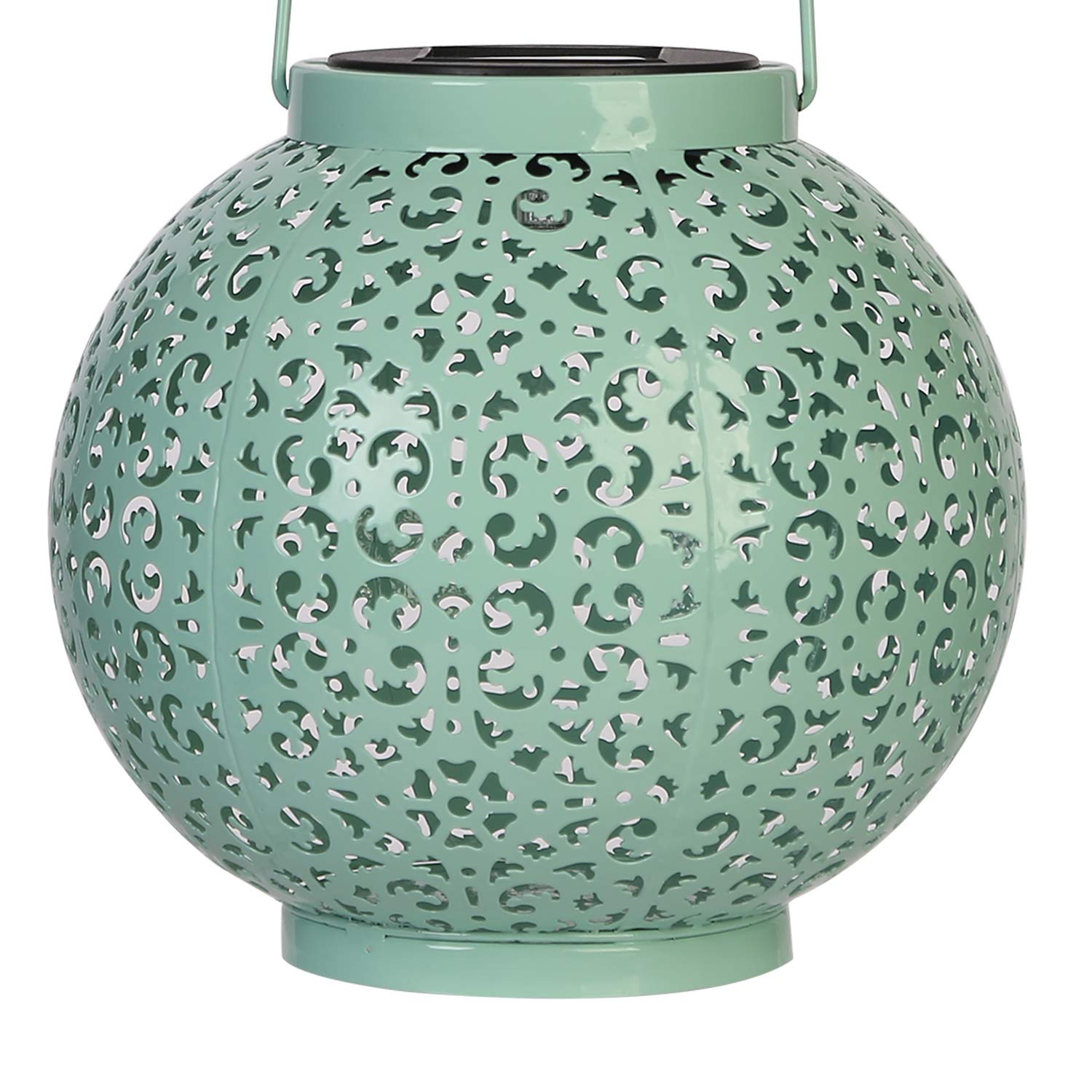 Solar Lantern Hanging Lantern Outdoor Retro Light Metal Table Lamp Decorative with Handle Waterproof Lantern