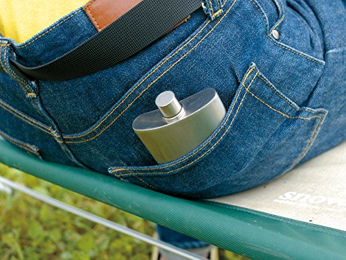 Snow Peak Titanium Flask Large T-013, Titanium, Ultralight for Camping, Backpacking Everyday Use, Flavor Resistant, Made in Japan, Lifetime Product Guarantee