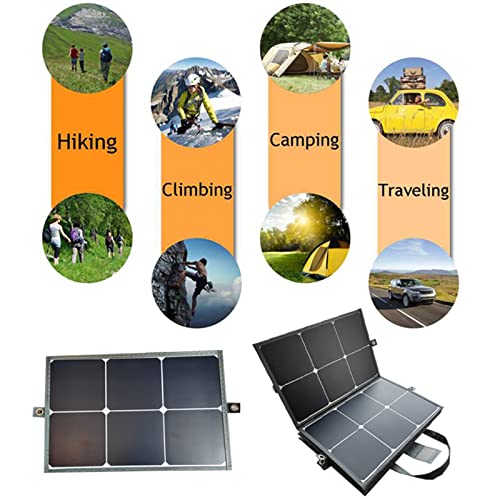 Solar Panel 50W 100W Flexible Foldable Solar Panel Portable Folding Waterproof Charger Pv Monocrystalline Cell Solar Panel Kit,50W