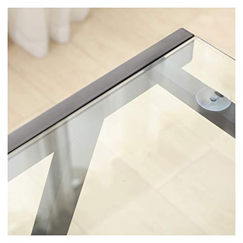Yyl Computer Desk Gaming Desk Glass Computer Home Office Toughened Glass L Shaped Gaming Gamer Command Center Workstation Desk for Small Spaces (Color : Glass)