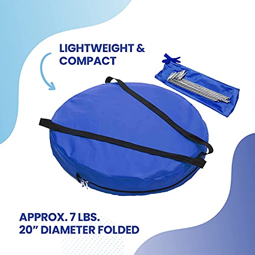 Under the Weather PrivacyPod 1-Person Pop-Up Weather Pod, Protection from Cold, Wind and Rain with Added Privacy - Royal Blue