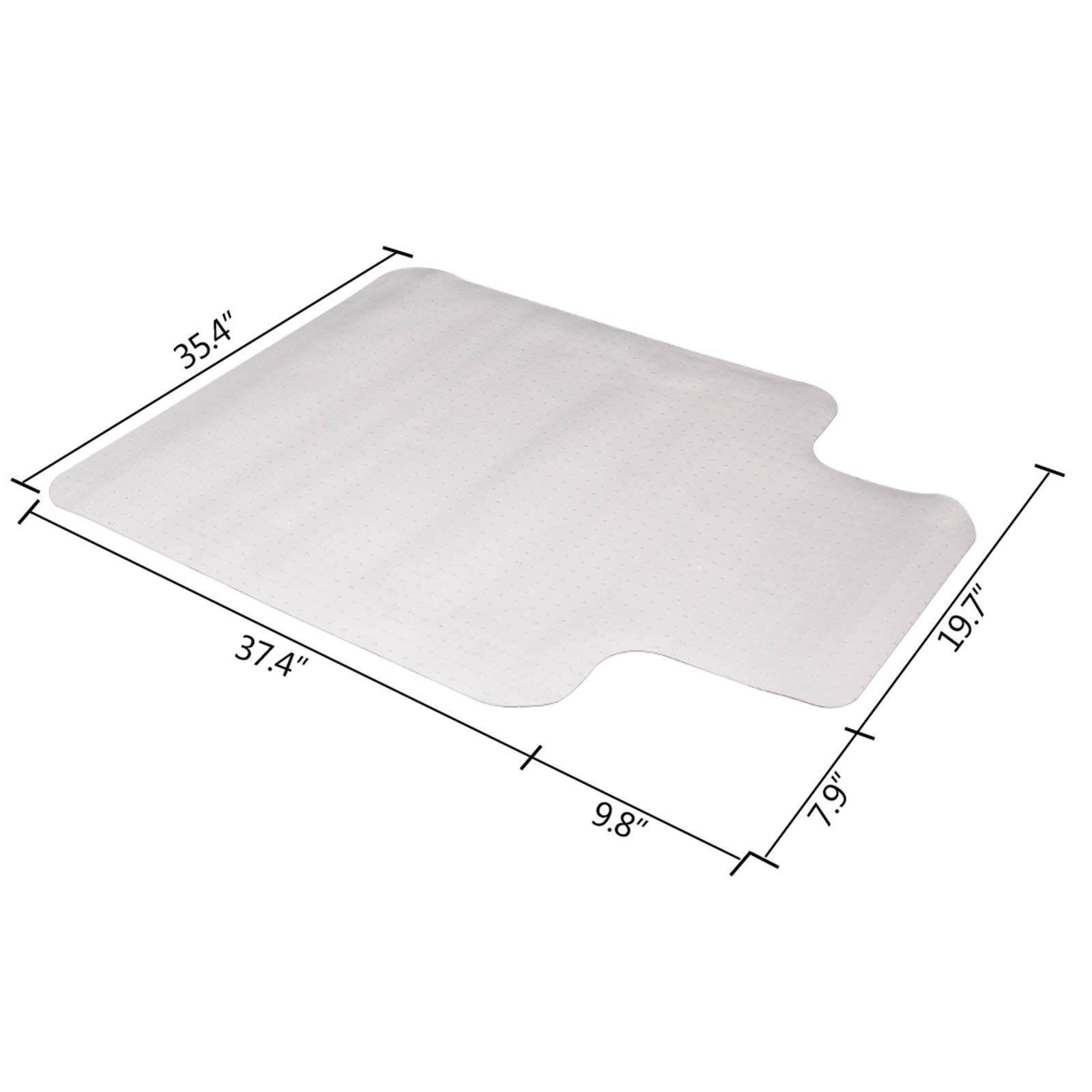 Transparent PVC Office Chair Mat for Carpet β Computer Chair Mat for Carpeted Floors β Easy Glide Rolling Plastic Floor Mat for Office Chair on Carpet for Work, with Extended Lip (47.24 x 35.43 )".