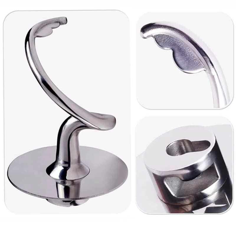 Spiral Dough Hook Stainless Steel Dough Hook Mixer Dough Bread Hook for Kitchenaid mixer 4.5-5 Quart Tilt-Head Stand Mixer Dishwasher Safe