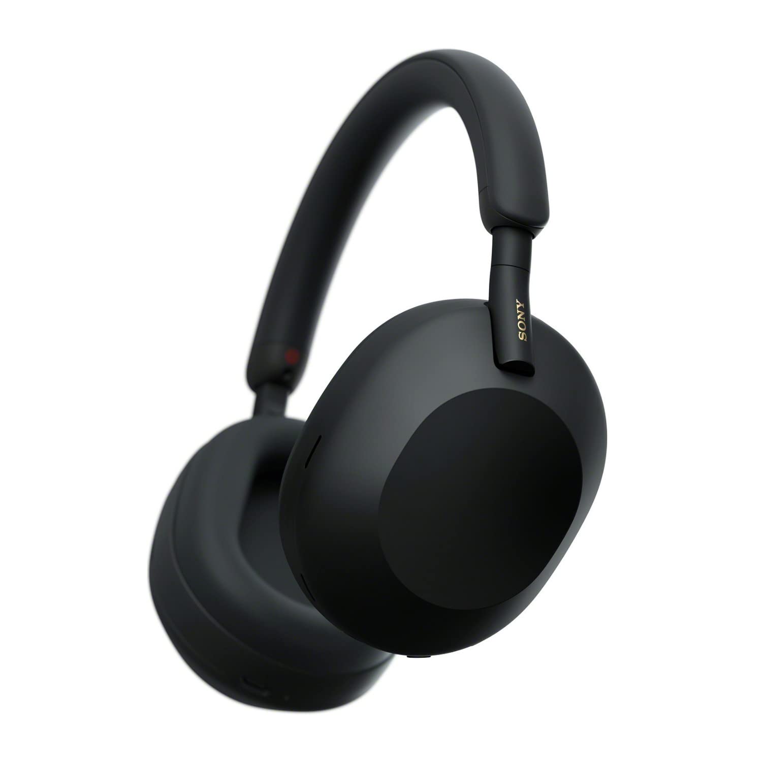 Sony WH-1000XM5 Wireless Noise Canceling Over-Ear Headphones (Black) Bundle with 4-Port USB 3.0 Hub and Alloy Headphone Stand (3 Items)