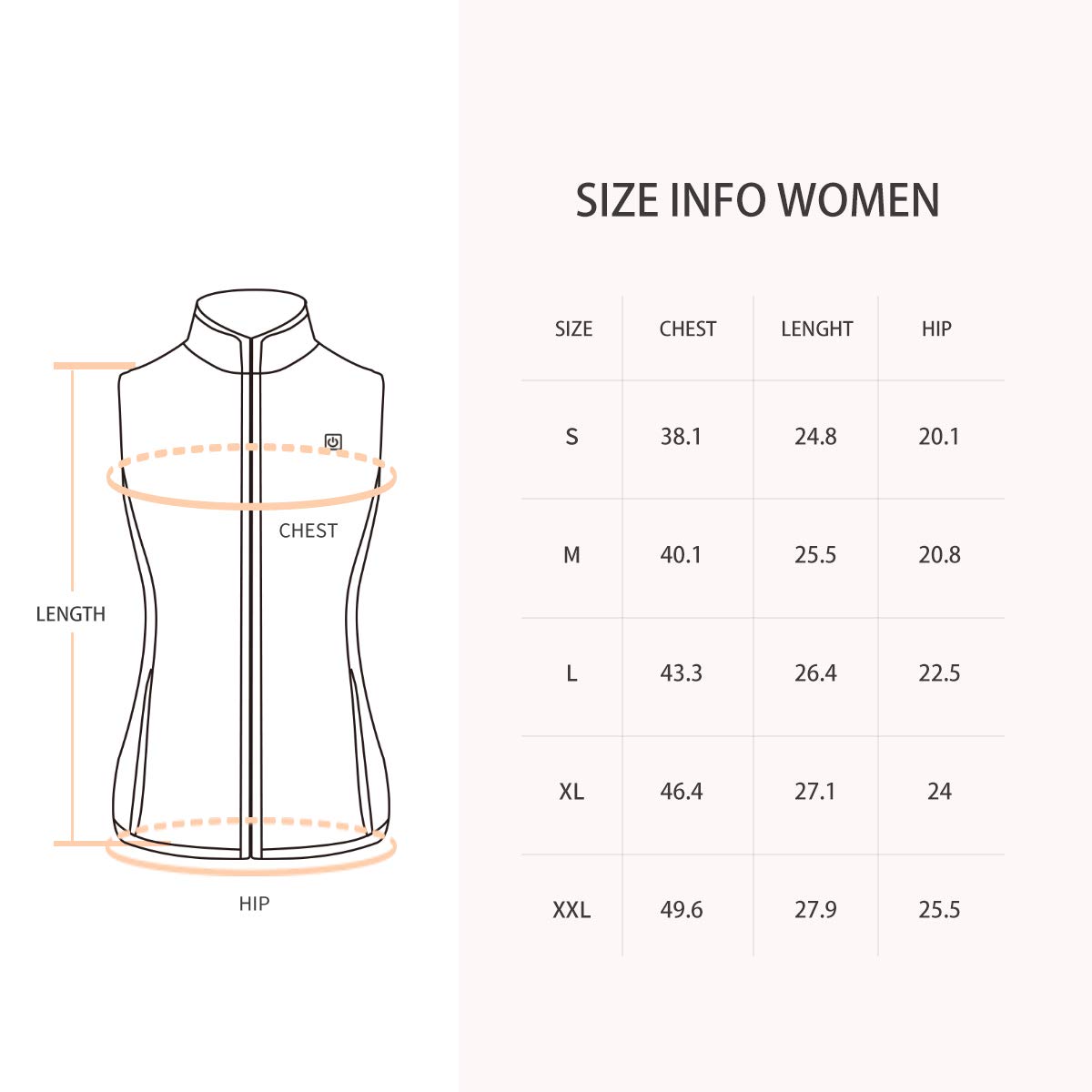 Women Heated Vest Fleece Youth Petite 7.4V Electric Warm Vest With Battery Pack Black 0-2