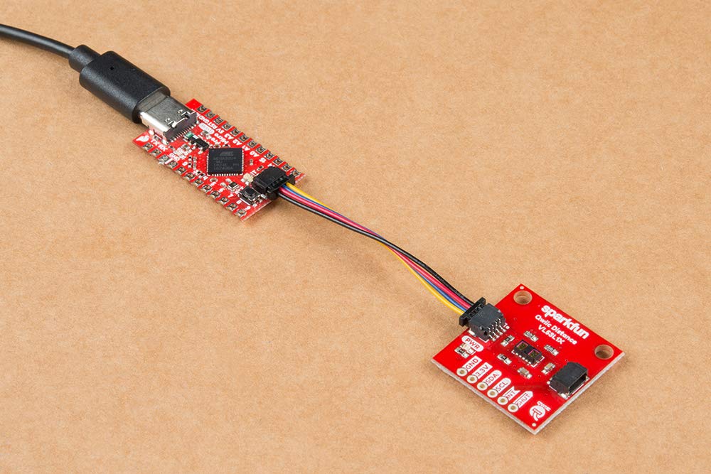 SparkFun Qwiic Pro Micro - USB-C (ATmega32U4) - Compatible with Arduino development board 5V/16MHz microcontroller AP2112 3.3V Voltage Regulator Castellated PTH pin pads Reset button Maximum 6V input