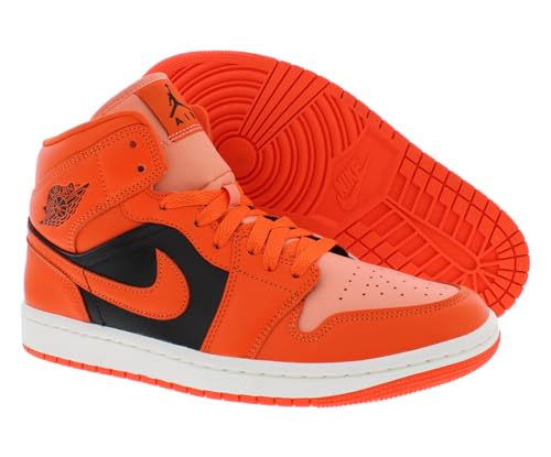 Women's Jordan 1 Mid SE Crimson Bliss/Rush Orange (DM3381 600) - 12