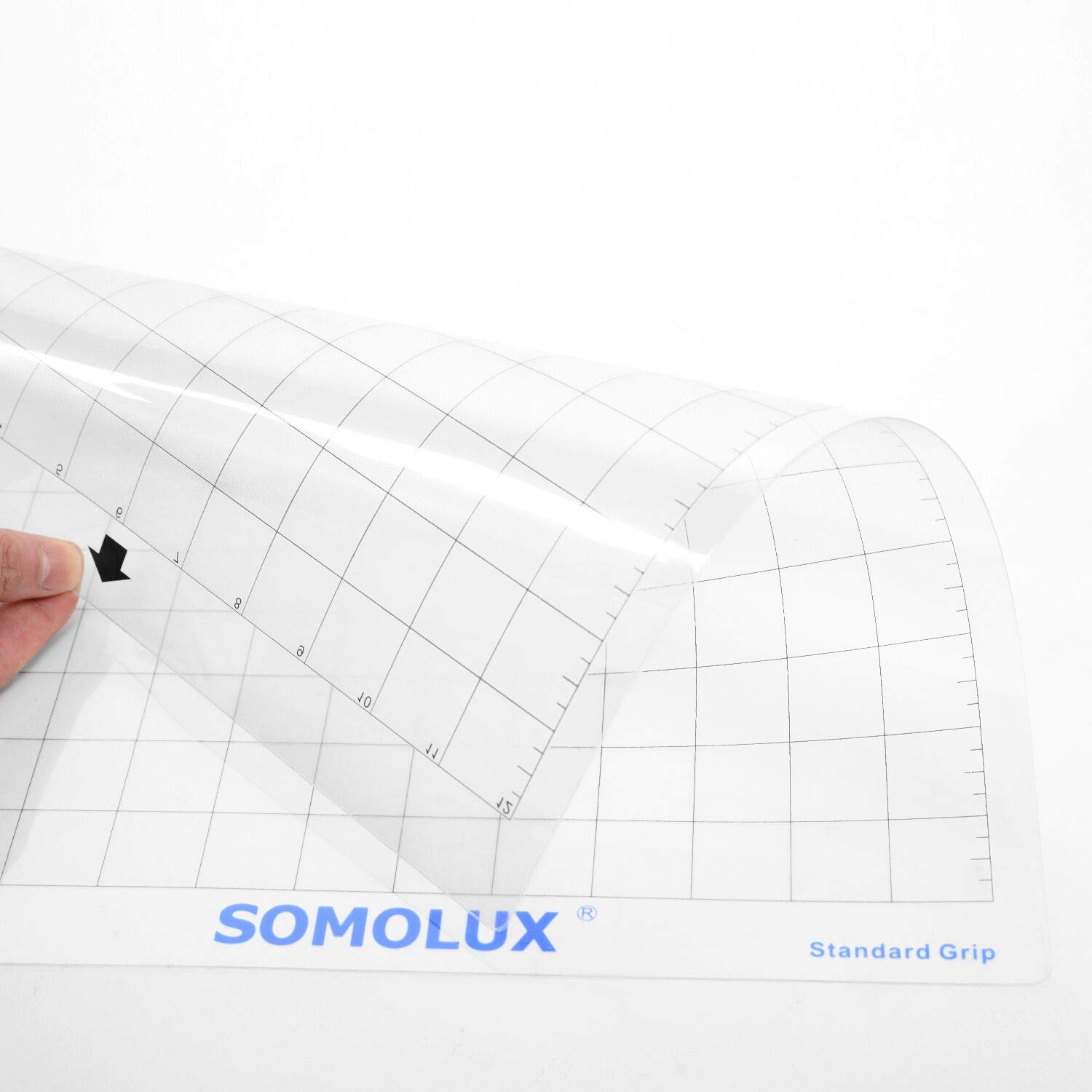 SOMOLUX Standard-Grip Adhesive Cutting Mat 3pcs Competible with Silhouette Cameo, Kricut Die Cutting Machine, 12 ×24, 12 ×12,12 ×8 Clear