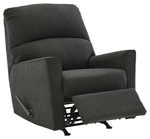 Signature Design by Ashley Lucina Casual Upholstered Rocker Recliner, Dark Gray