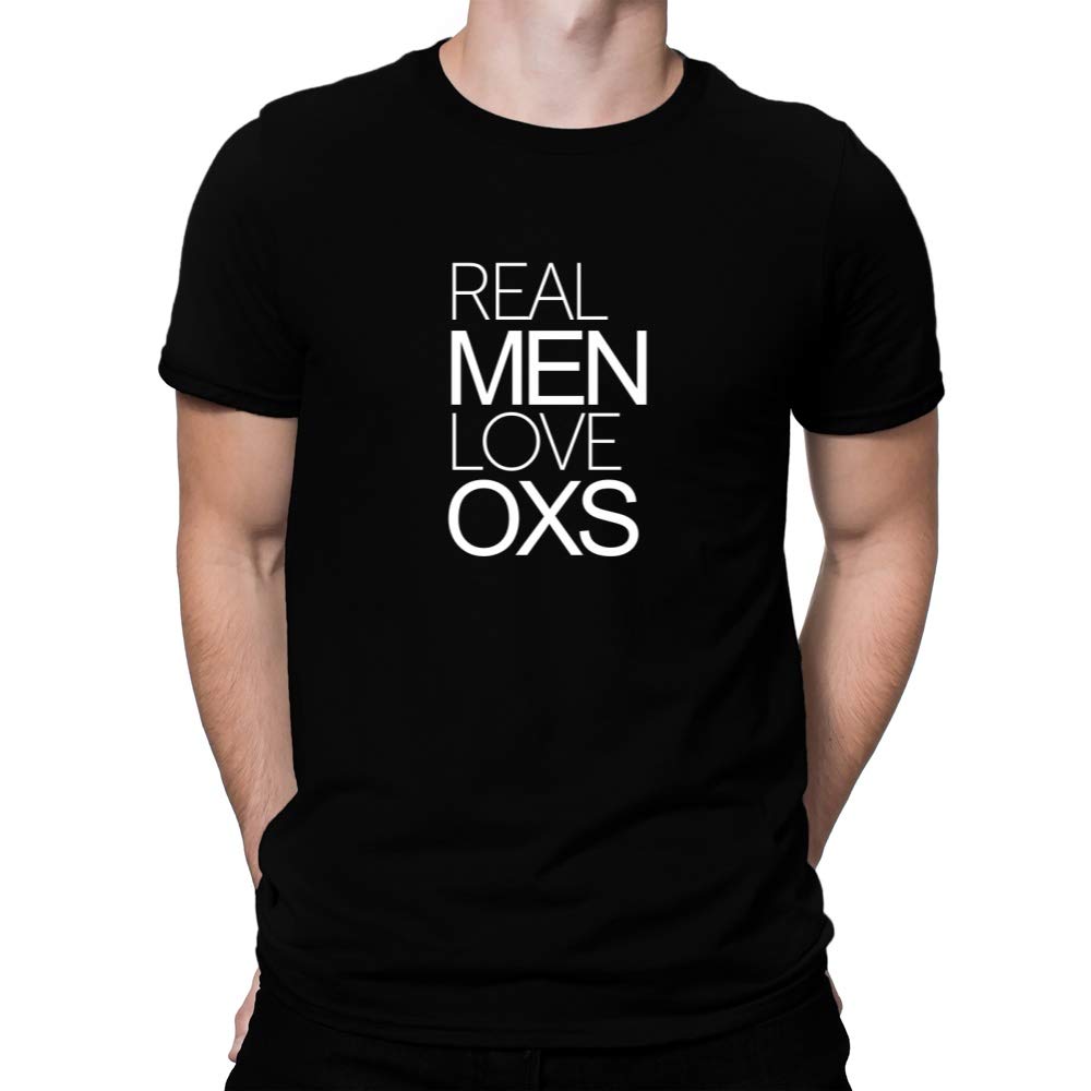 Teeburon Real Men Love Oxs Bold T-Shirt Black