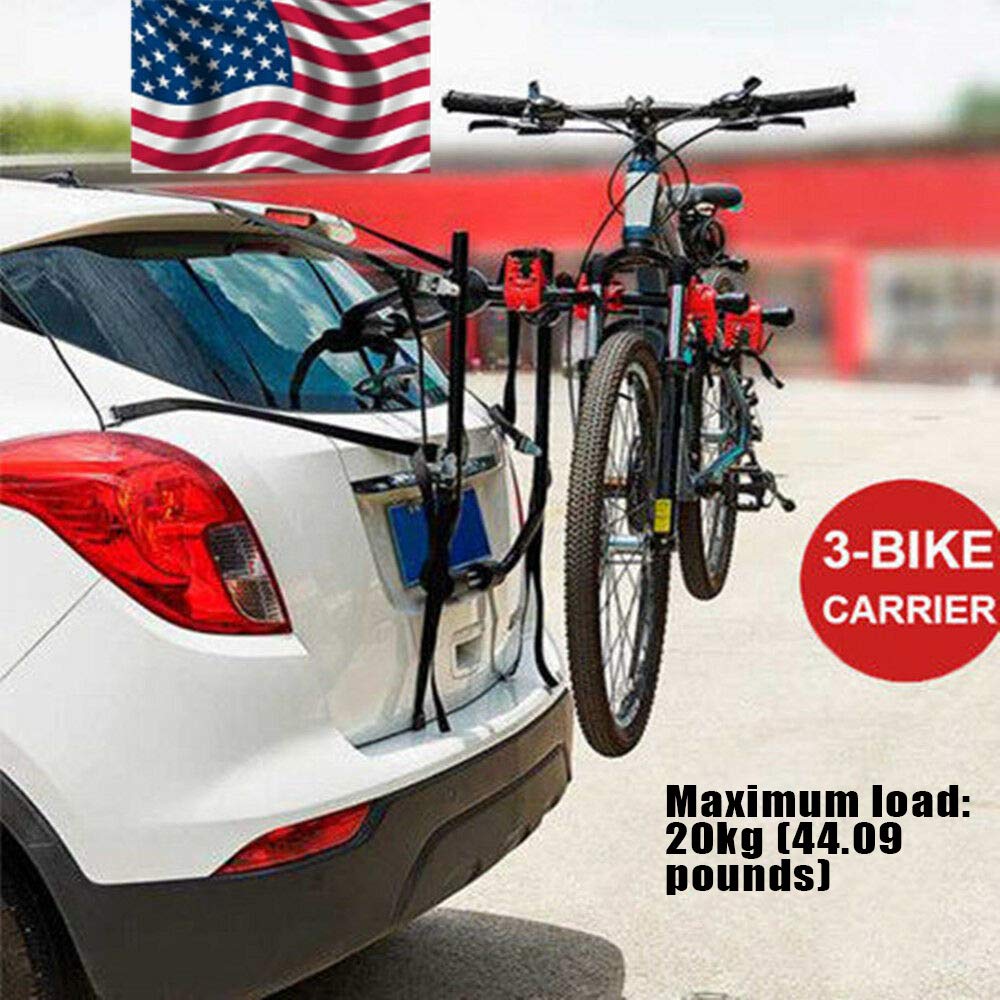 WUPYI 3-Bike Bicycle Rack,Portable Foldable Bike Rack Hitch Mount Carrier Car SUV Truck