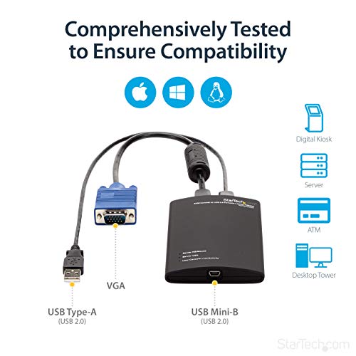 StarTech.com Crash Cart Adapter β 1920 x 1200 β Portable Laptop USB 2.0 to KVM Console (NOTECONS01)