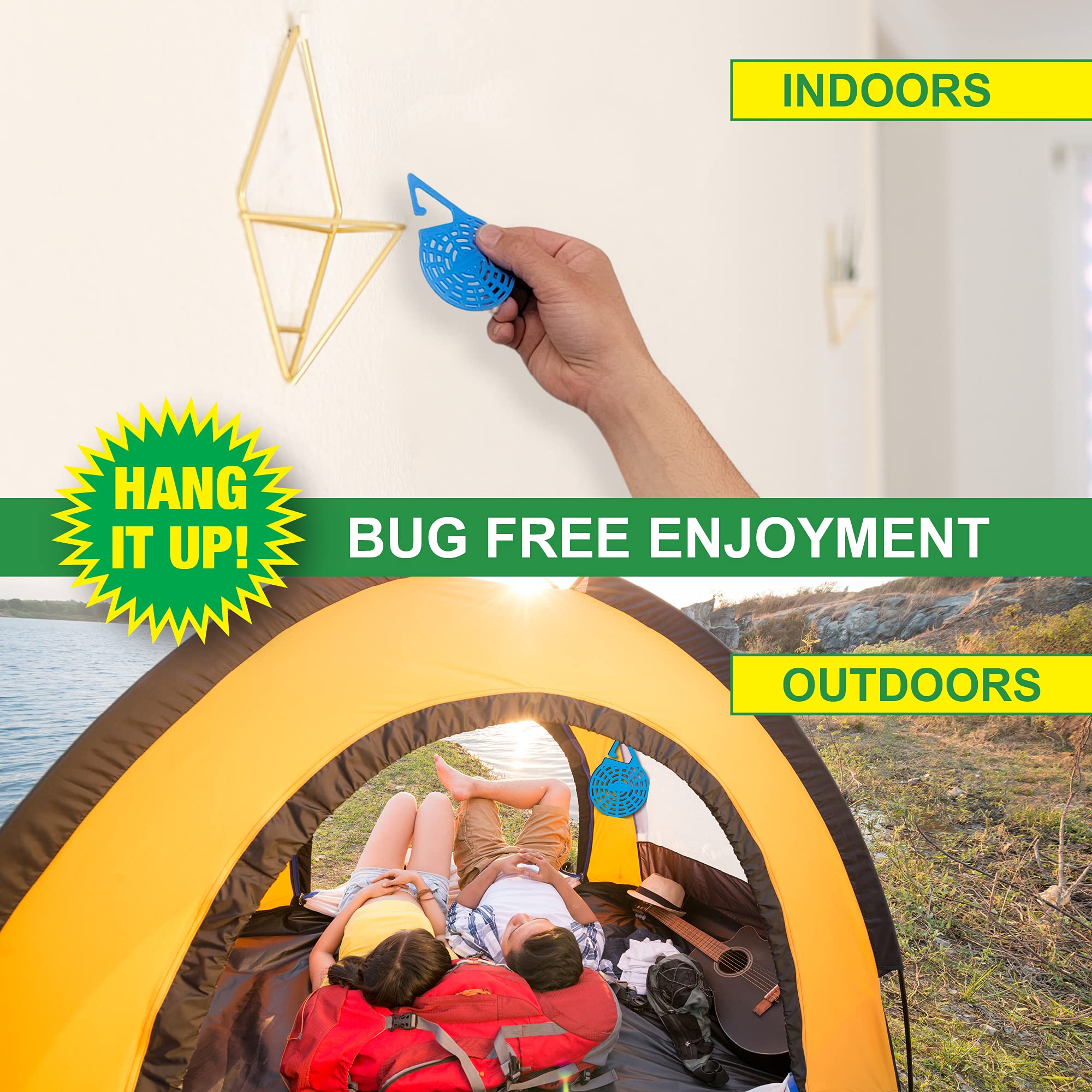 Superband Insect Repelling Hanging Mosquito Eliminator - DEET Free - for Kids and Adults (10 Pack)
